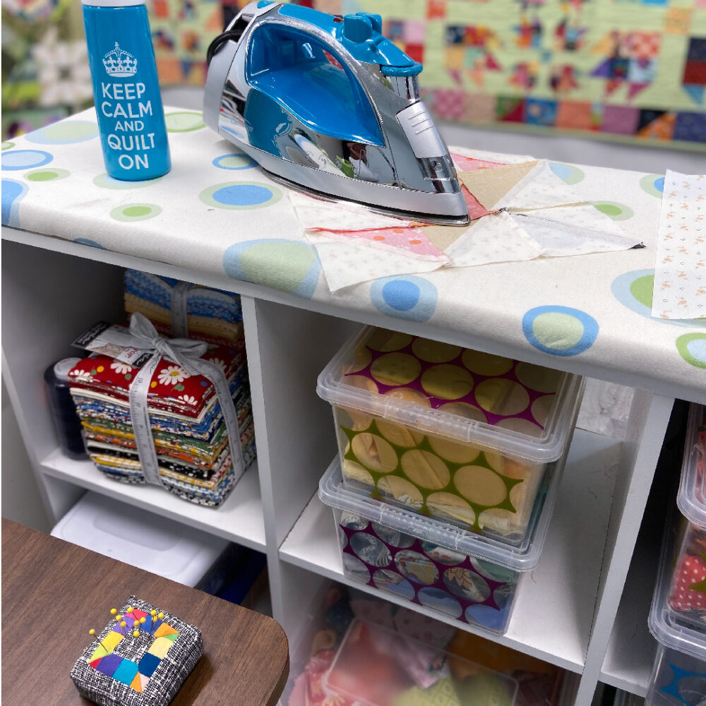 How to Make a Space Saving Ironing Station - Aunt Ems Quilts