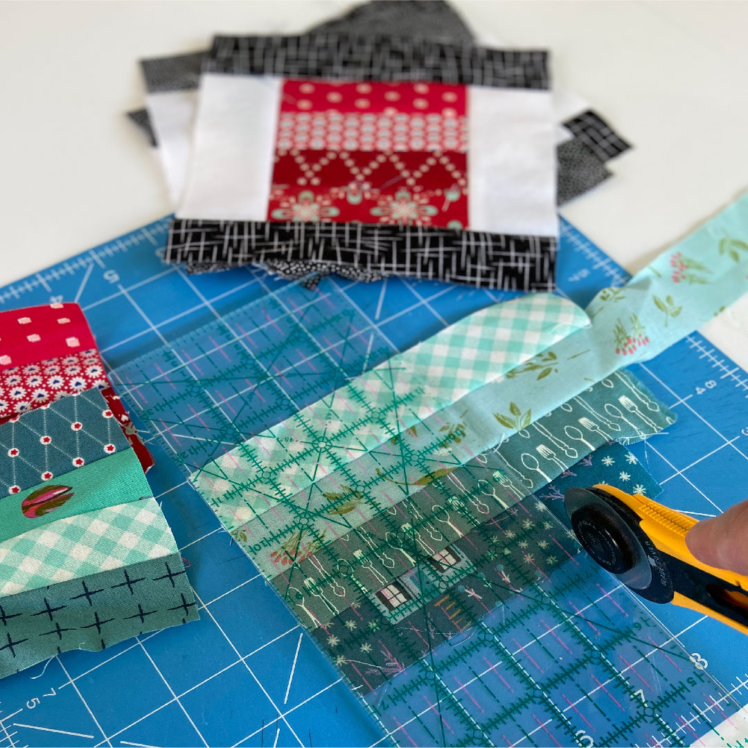 How to Make a Primitive Spool Quilt Blocks - Aunt Ems Quilts