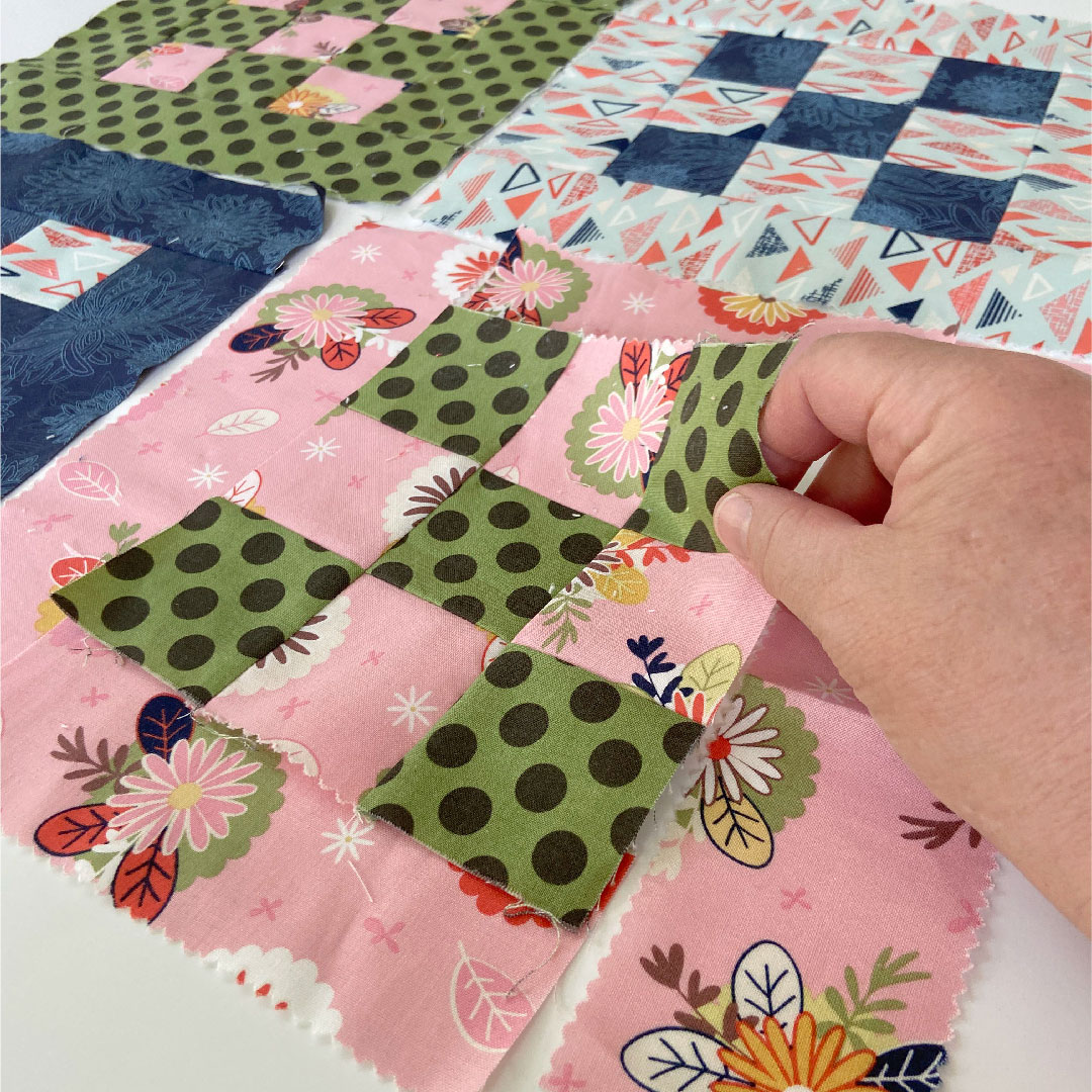 Learn to Make a Floating Nine Patch - Aunt Ems Quilts