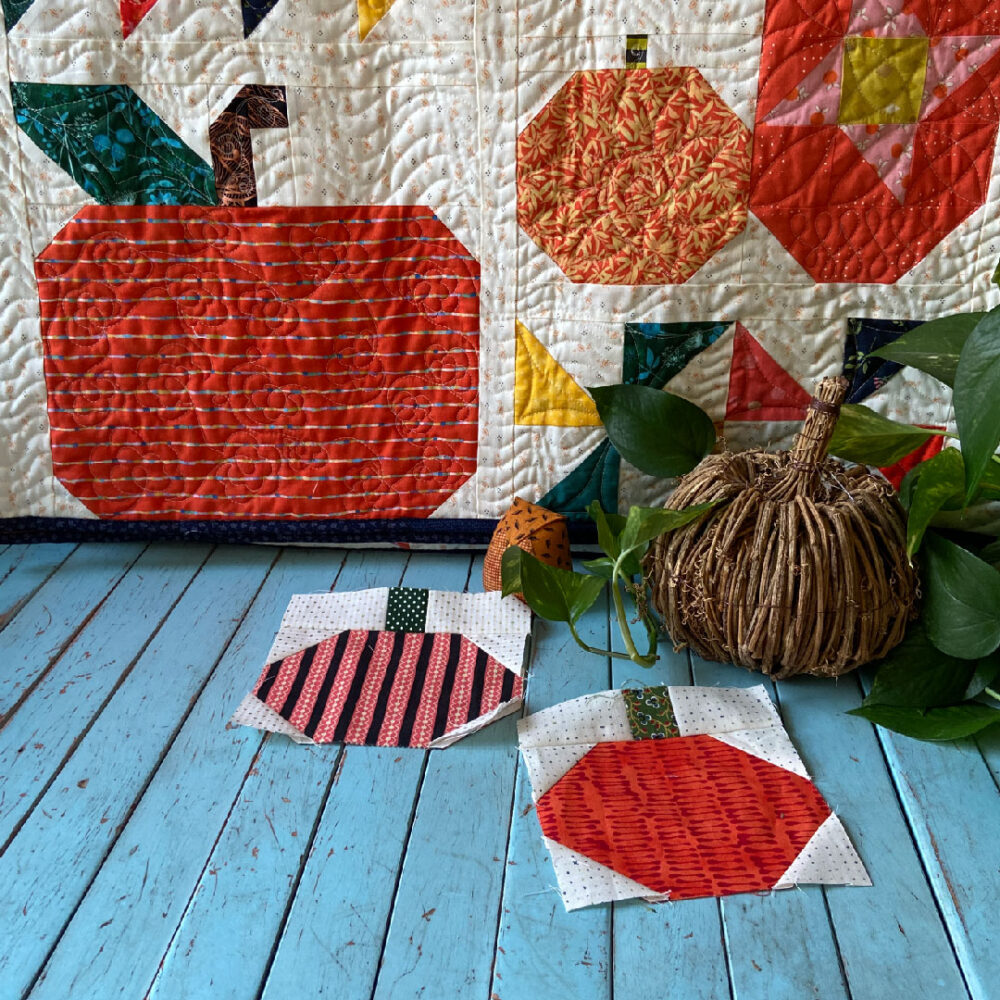Easy Fall Pumpkin Quilt Block - Aunt Ems Quilts