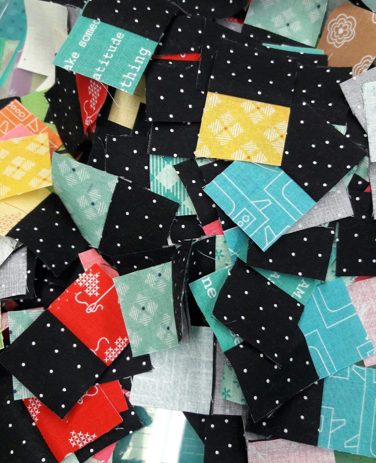 Scrap Busting with Four Patches - Aunt Ems Quilts