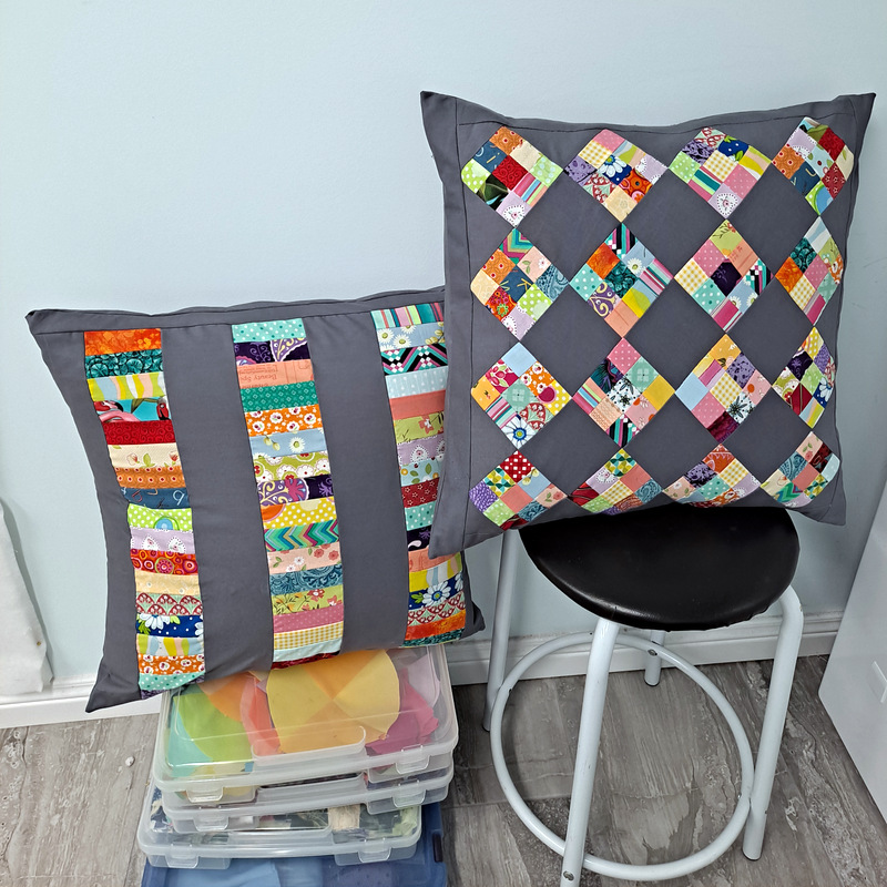 Add Color to Your Home with Patchwork Pillows - Aunt Ems Quilts