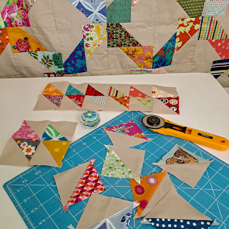 What are Bonus Half Square Triangles & How to Use Them - Aunt Ems Quilts